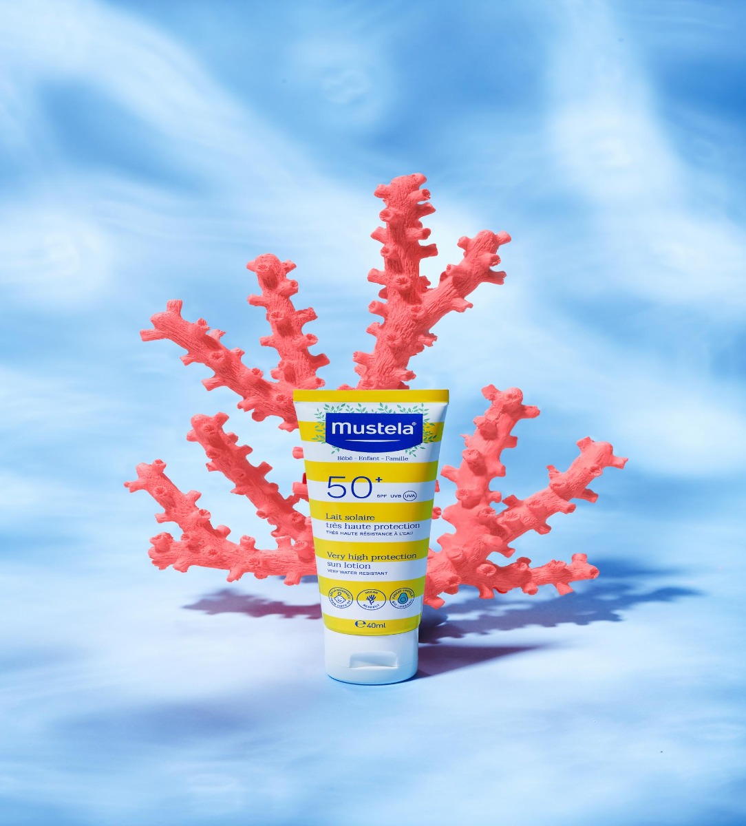 Mustela Very High Protection Sun Lotion SPF 50+ | Sensitive Skin, Water ...