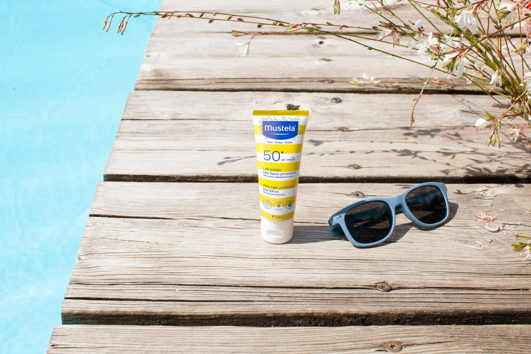 Mustela Very High Protection Sun Lotion SPF 50+ | Sensitive Skin, Water ...