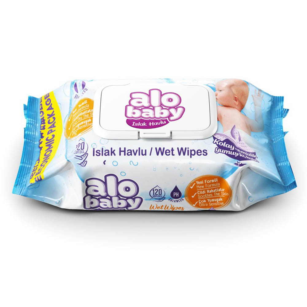 Alo - Baby Wipes 120S- Babystore.ae