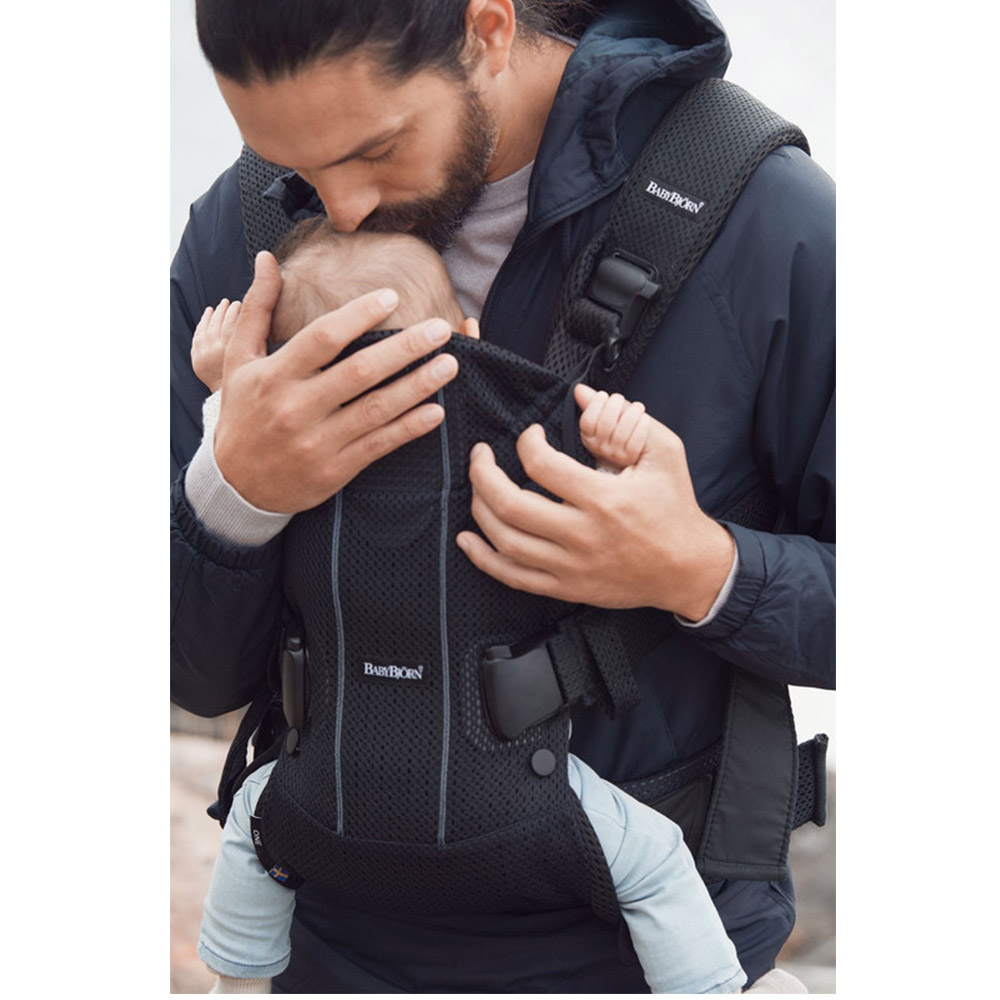 BabyBjorn - Baby 3D Mesh Carrier One Air - Black- Babystore.ae